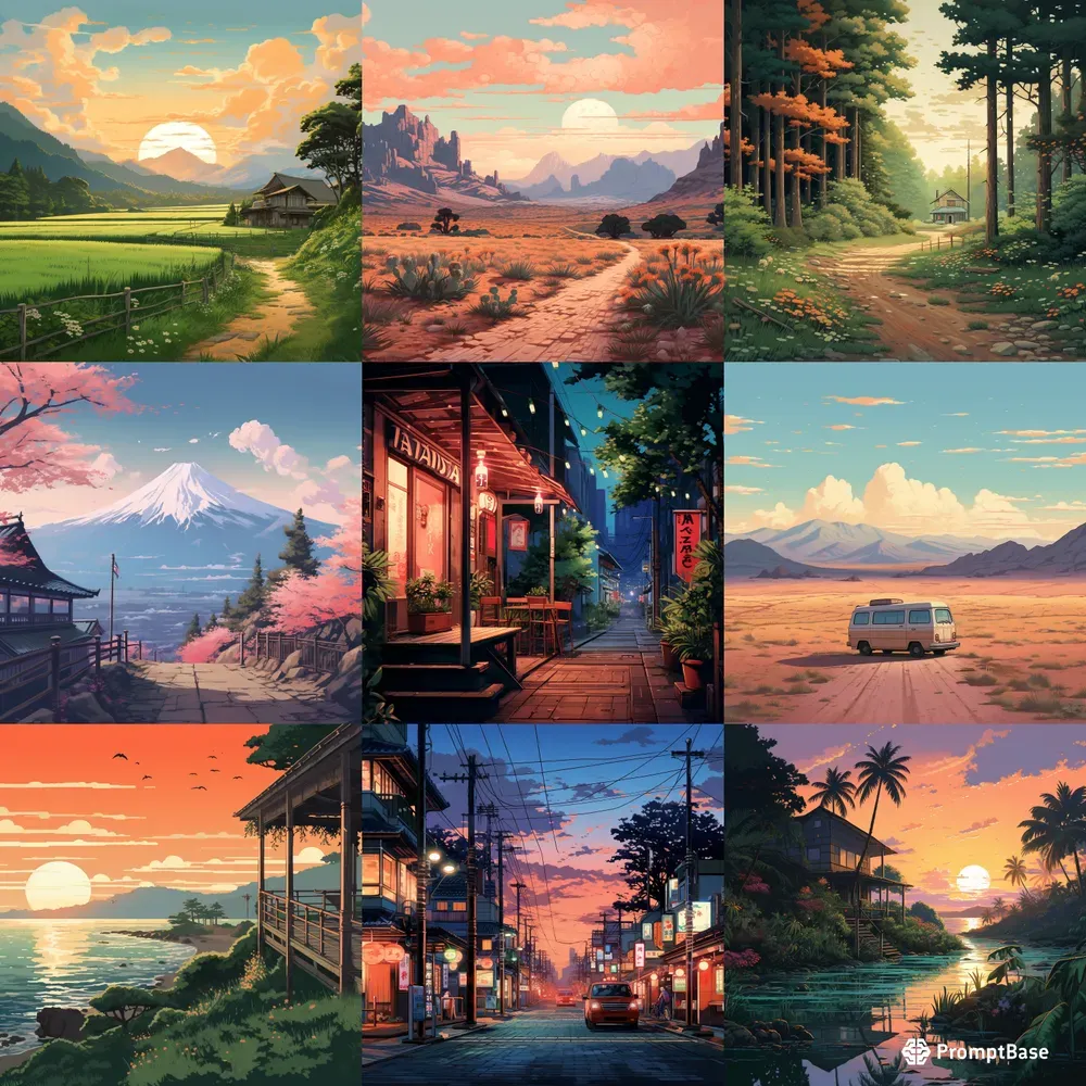 Lofi Landscapes Forges Midjourney Prompt | PromptBase