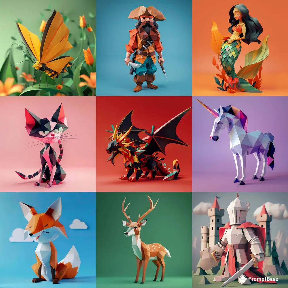 3D Paper Characters Midjourney Prompt | PromptBase