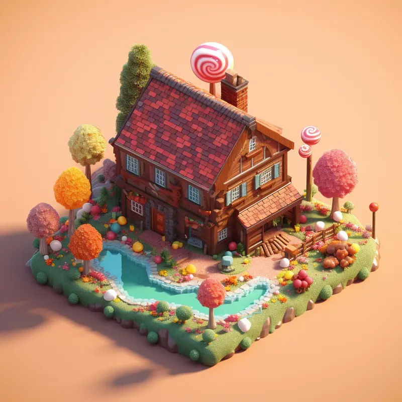 Isometric Cartoon Worlds Midjourney Prompt | PromptBase