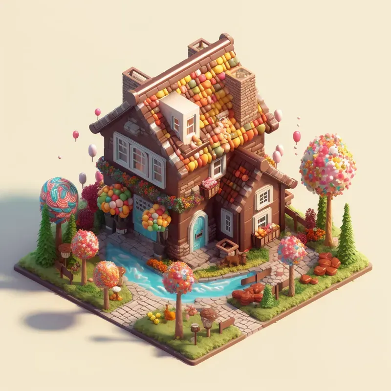 Isometric Cartoon Worlds Midjourney Prompt | PromptBase