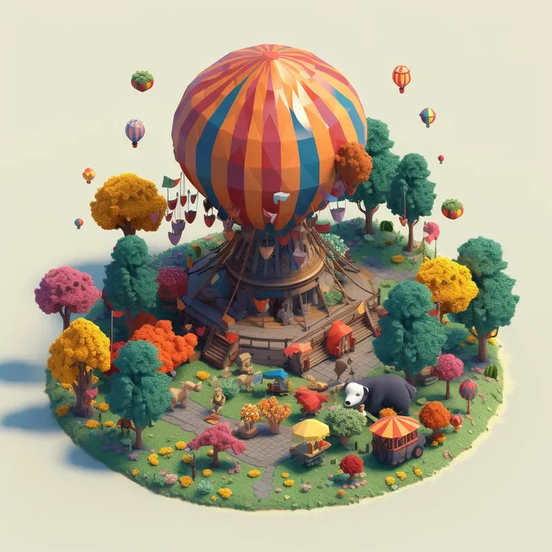 Isometric Cartoon Worlds Midjourney Prompt | PromptBase