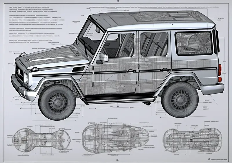 Automotive Engineering Design Drawings Midjourney Prompt | PromptBase