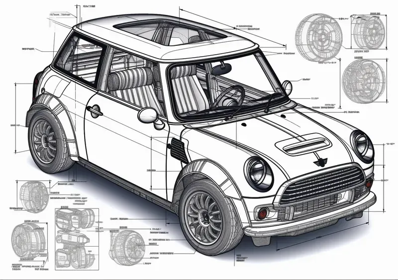 Automotive Engineering Design Drawings Midjourney Prompt | PromptBase