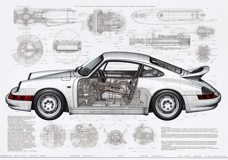 Automotive Engineering Design Drawings Midjourney Prompt | PromptBase
