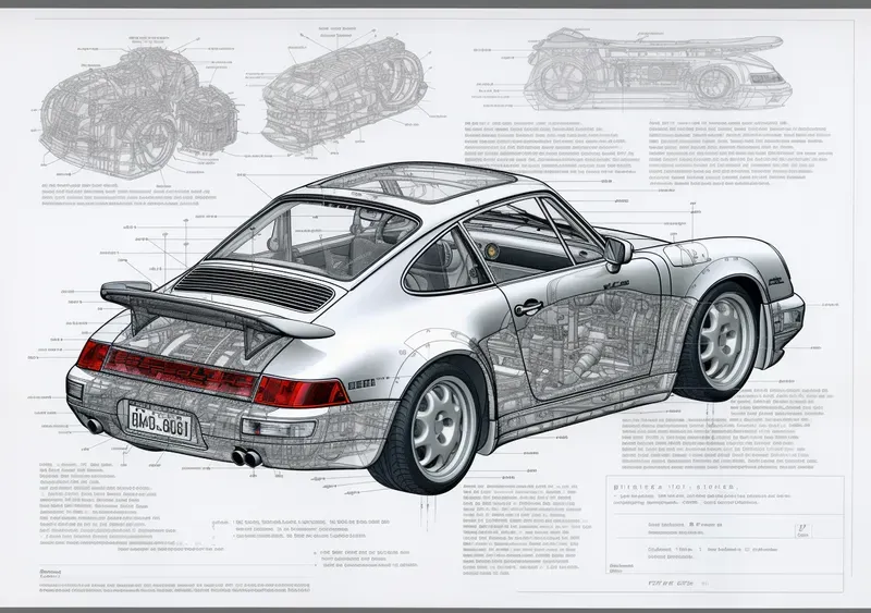 Automotive Engineering Design Drawings Midjourney Prompt | PromptBase