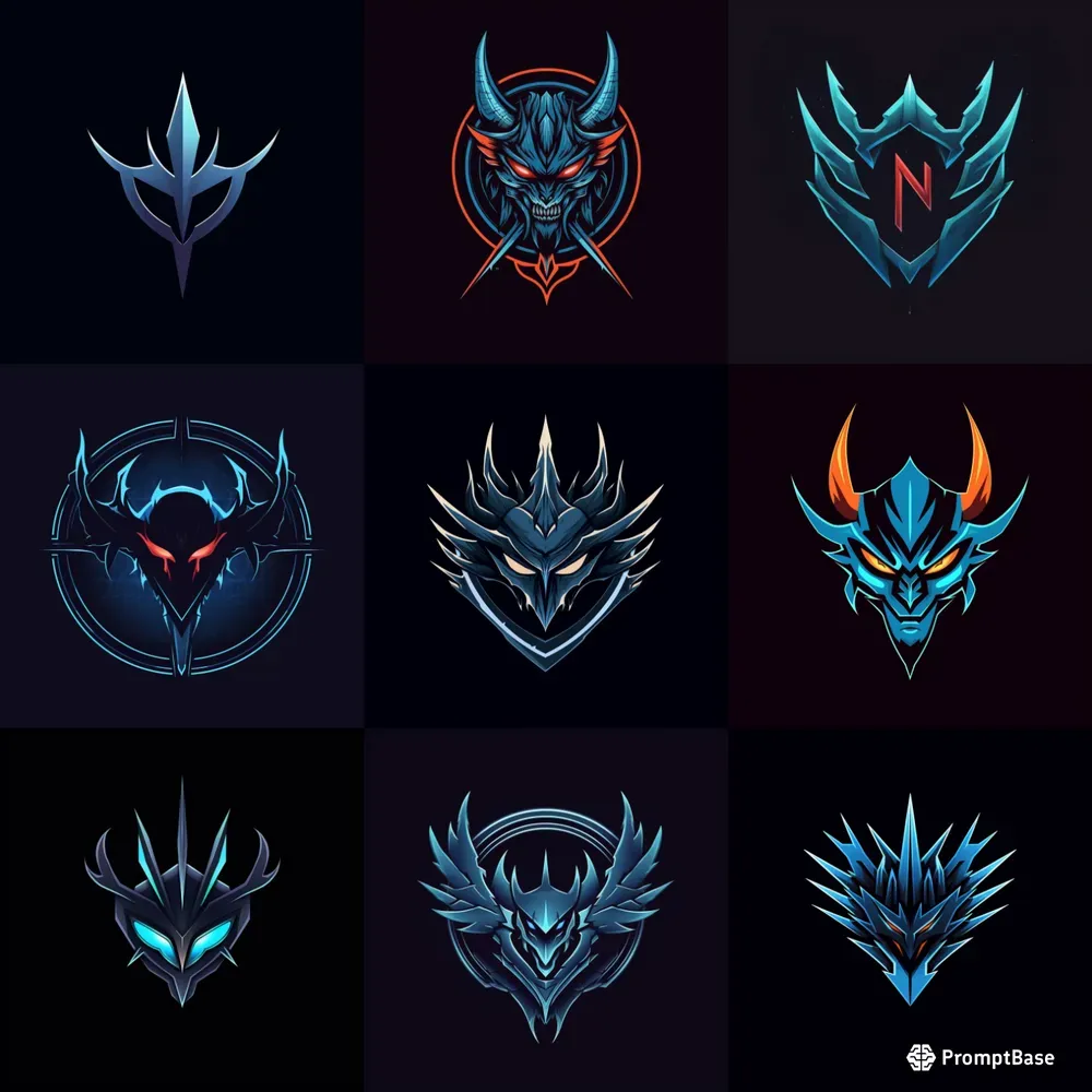 Dark Symbolism Logos Midjourney Prompt | PromptBase