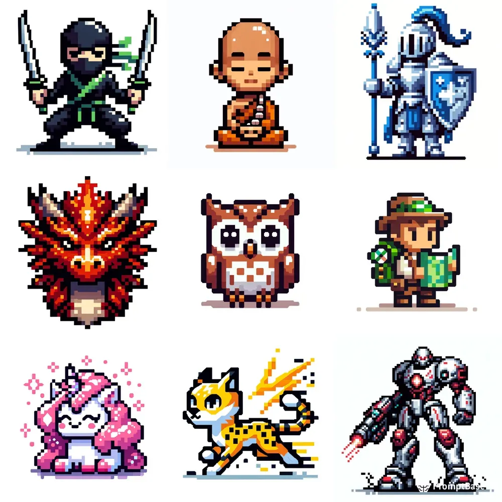 Pixel Power Icon DALL·E Prompt | PromptBase