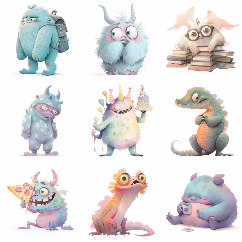 Adorable Imaginary Monster Friends Art Midjourney Prompt | PromptBase