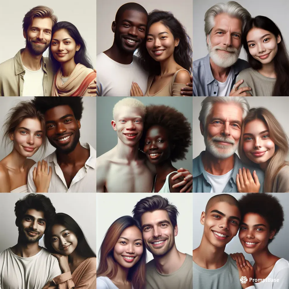 Realistic Portraits Of Couples DALL·E Prompt | PromptBase