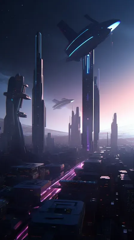 Scifi Advanced Civilization Wallpapers Midjourney Prompt | PromptBase
