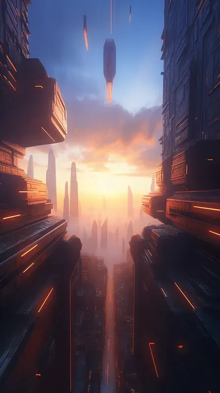 Scifi Advanced Civilization Wallpapers Midjourney Prompt | PromptBase