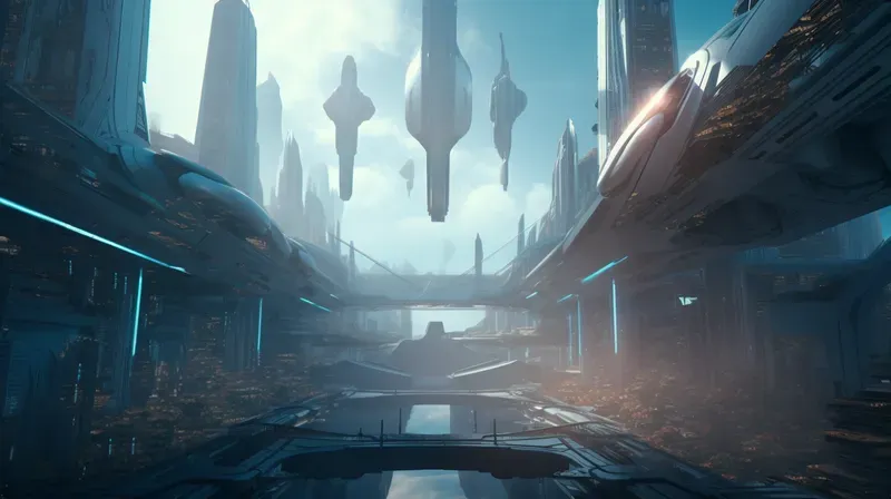 Scifi Advanced Civilization Wallpapers Midjourney Prompt | PromptBase