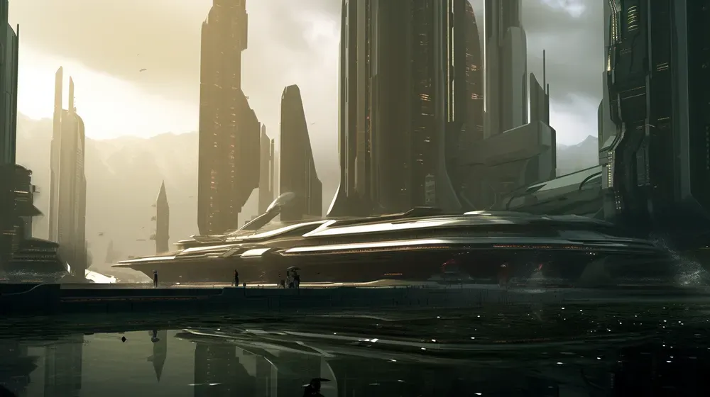 Scifi Advanced Civilization Wallpapers Midjourney Prompt | PromptBase
