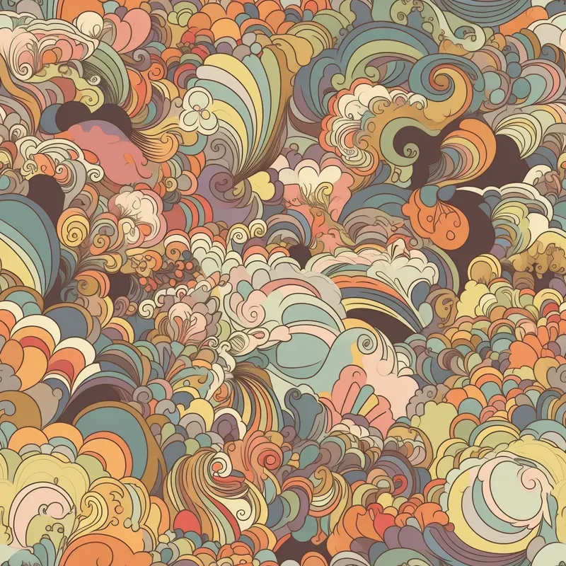 1970s Psychedelic Patterns Midjourney Prompt | PromptBase