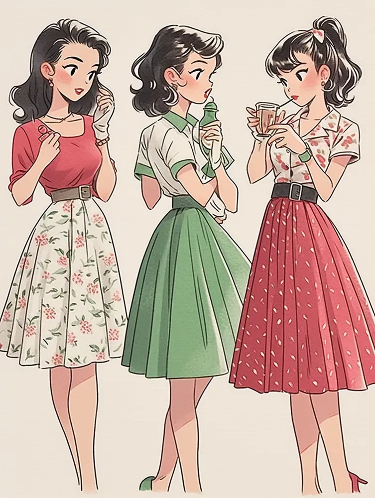 Vintage Anime Sewing Patterns Characters Midjourney Prompt | PromptBase