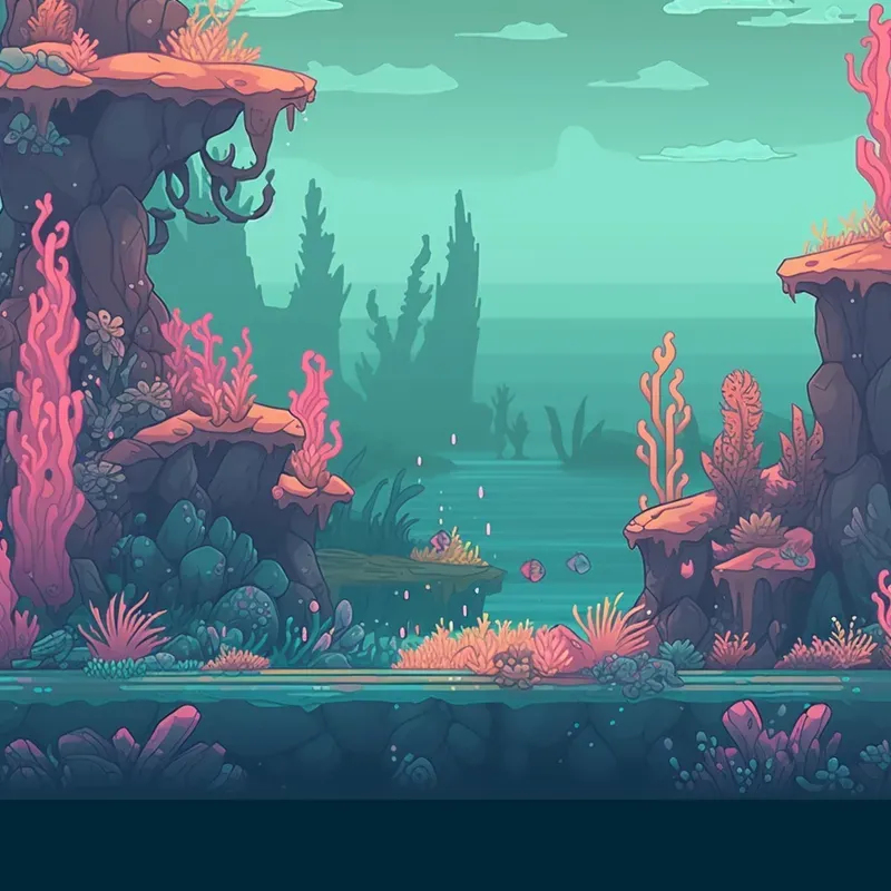 Platform Game Backgrounds Midjourney Prompt | PromptBase