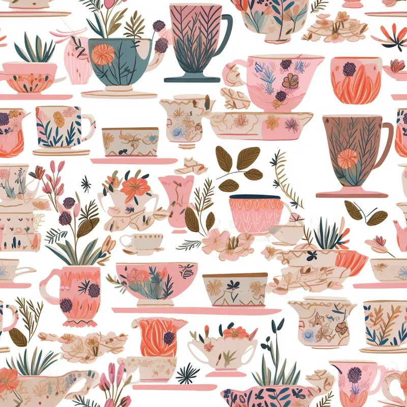 Cottagecore Seamless Pattern Midjourney Prompt | PromptBase