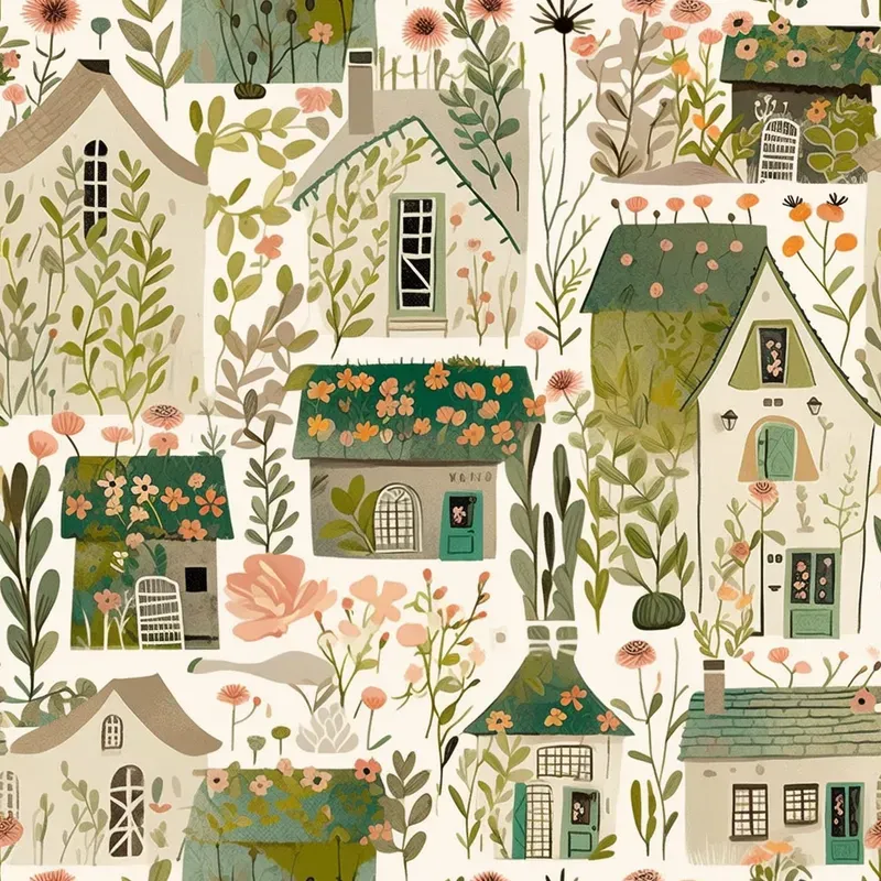Cottagecore Seamless Pattern Midjourney Prompt | PromptBase
