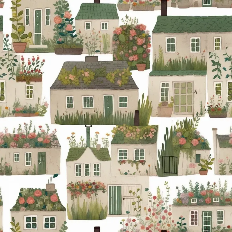 Cottagecore Seamless Pattern Midjourney Prompt | PromptBase