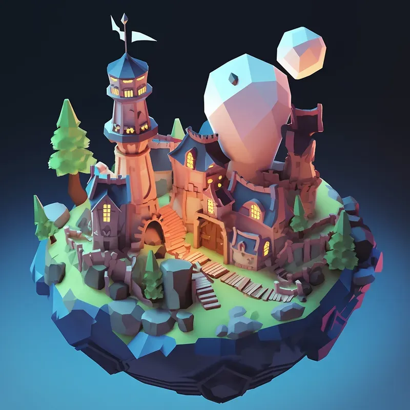 Low Poly Planets Midjourney Prompt | PromptBase