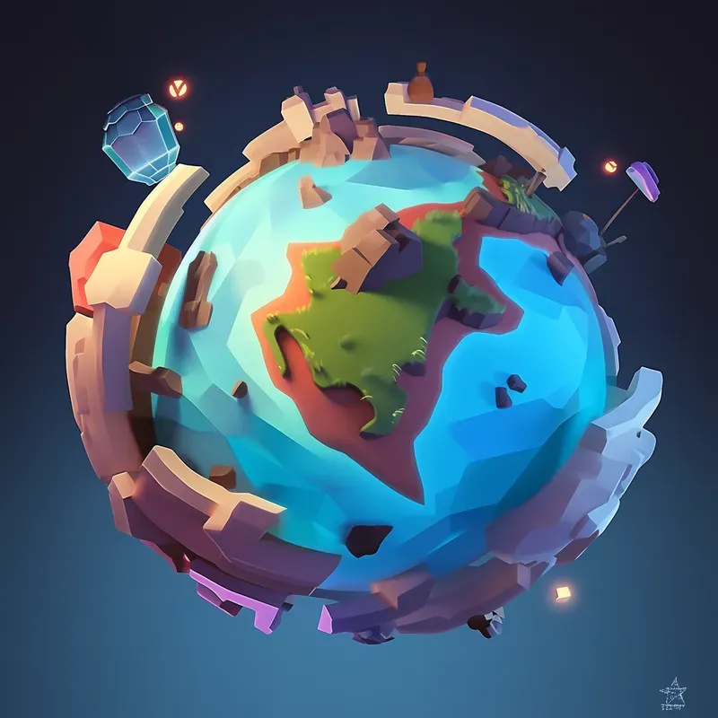 Low Poly Planets Midjourney Prompt | PromptBase