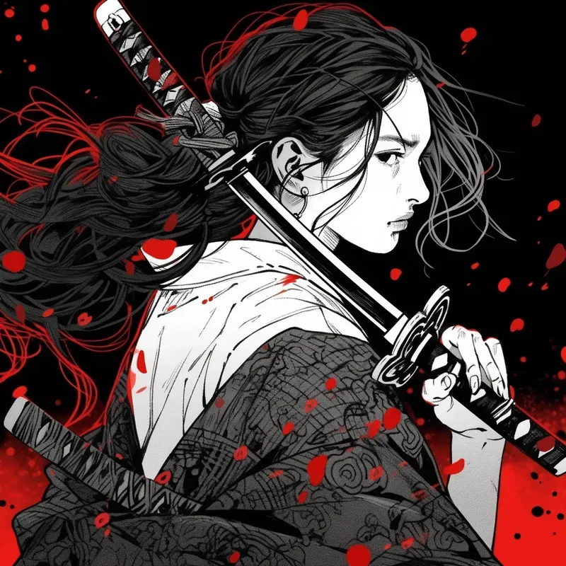 Halftone Serious Mangas Midjourney Prompt | PromptBase