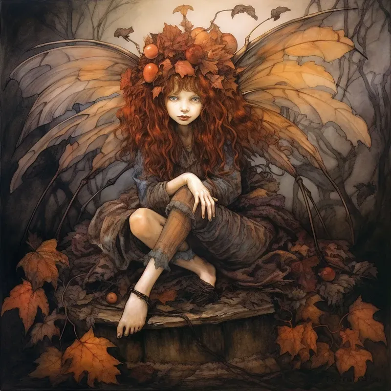 Unseelie Fae Vintage Creepy Fairies Midjourney Prompt | PromptBase