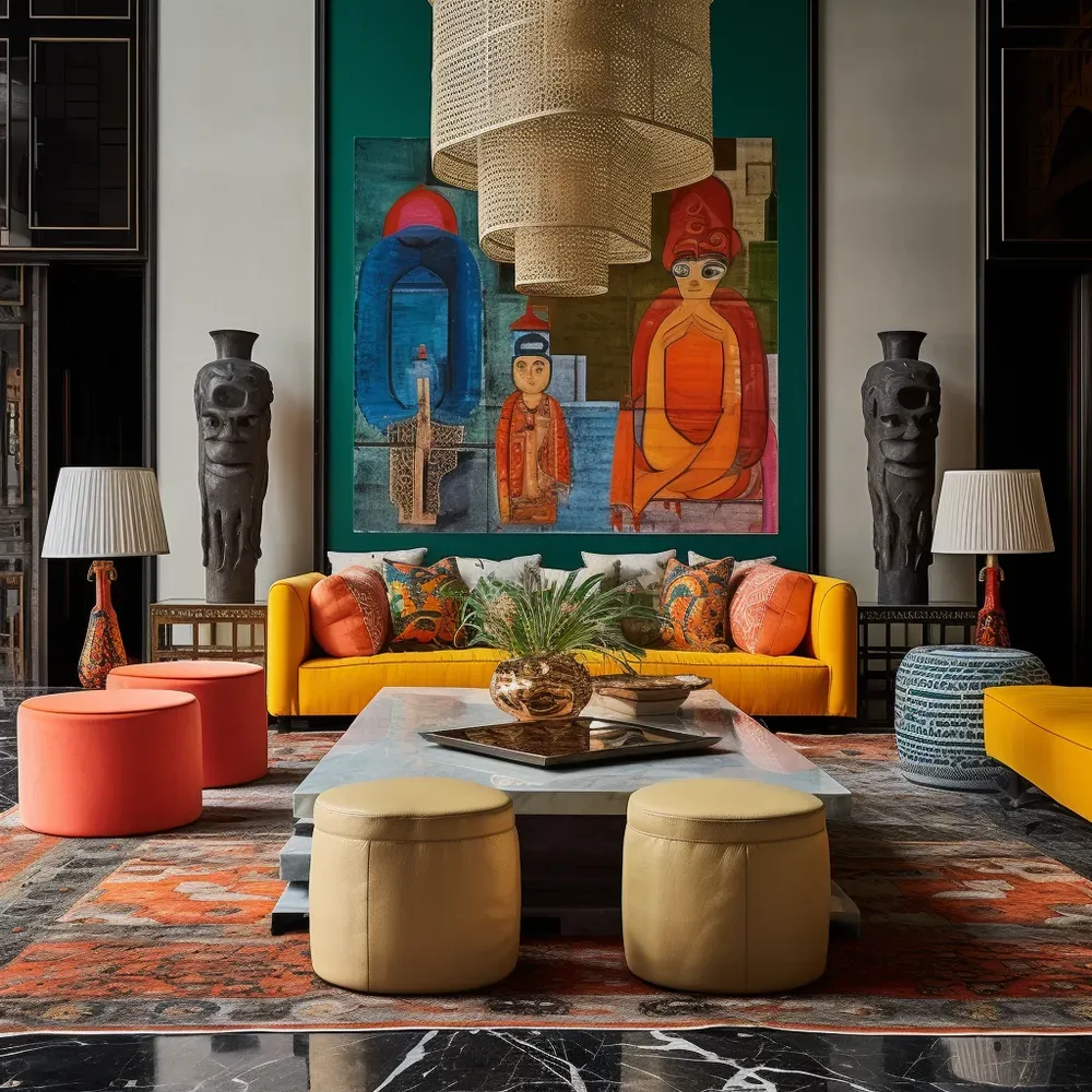 Eclectic Global Interior Designs Midjourney Prompt | PromptBase