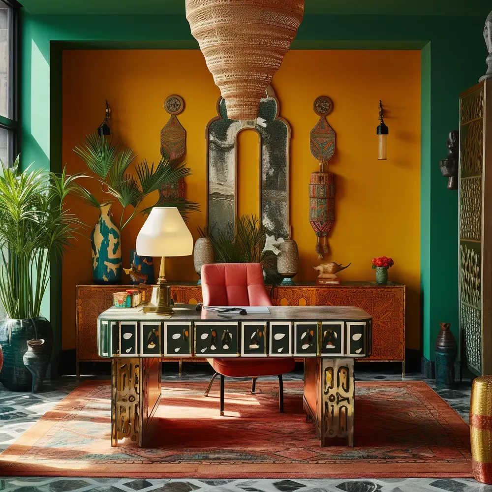 Eclectic Global Interior Designs Midjourney Prompt | PromptBase