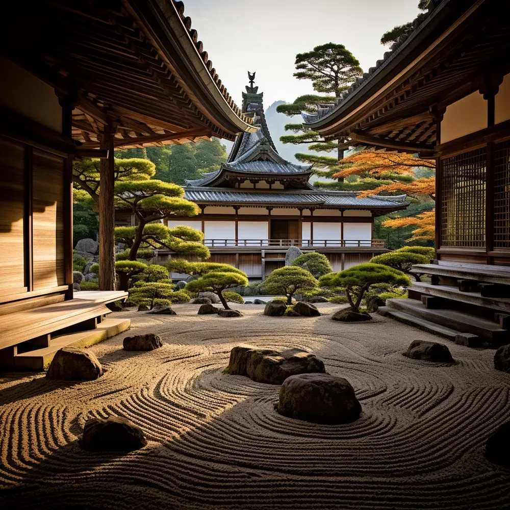 Japanese Zen Temples Midjourney Prompt | PromptBase