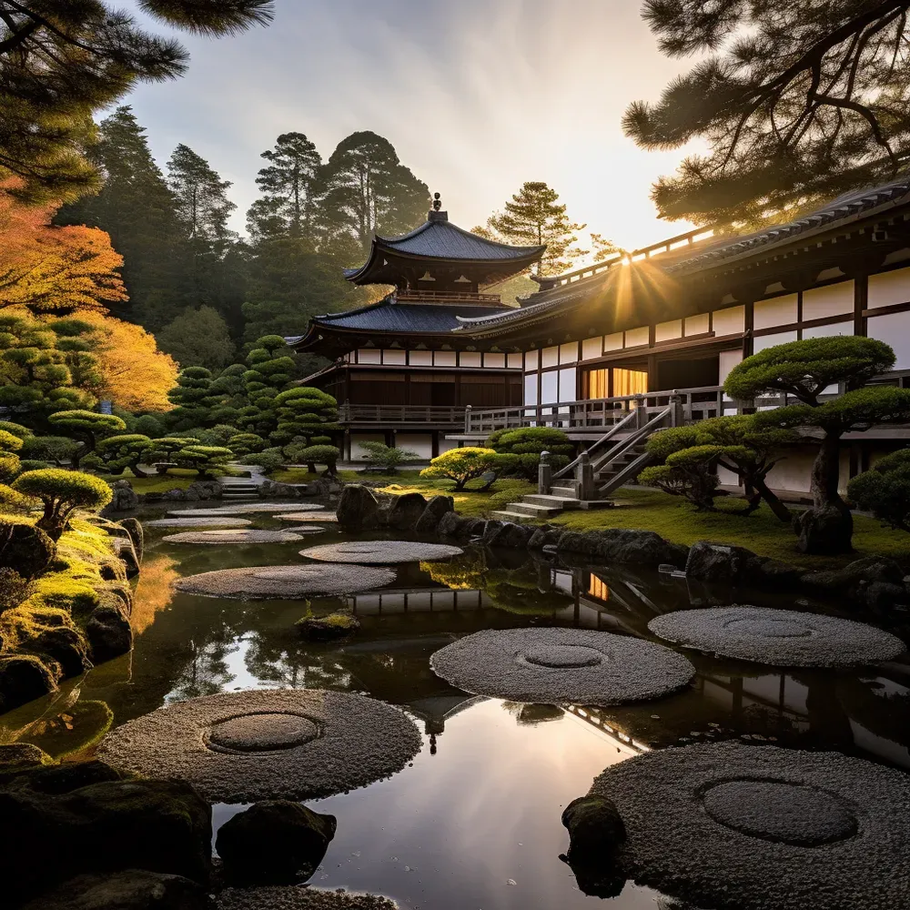Japanese Zen Temples Midjourney Prompt | PromptBase
