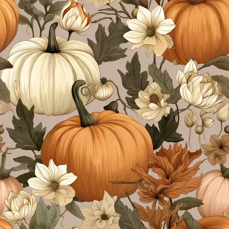 Autumnal Cottagecore Seamless Patterns Midjourney Prompt | PromptBase