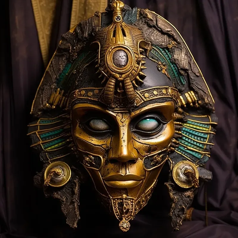 Egyptian Death Masks Midjourney Prompt | PromptBase
