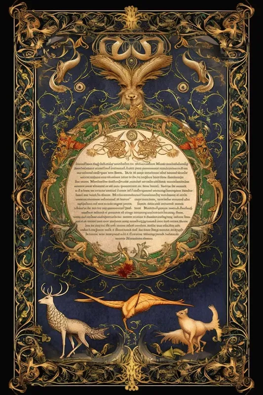 Fantasy Manuscript Pages Midjourney Prompt | PromptBase