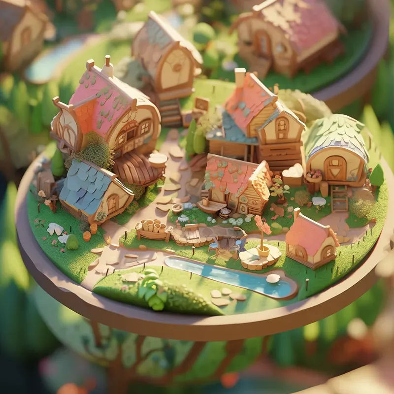 Miniature Environments Midjourney Prompt | PromptBase