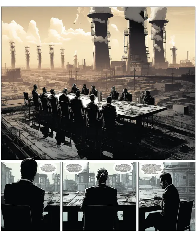 Dieselpunk Comic Pages And Posters Midjourney Prompt | PromptBase