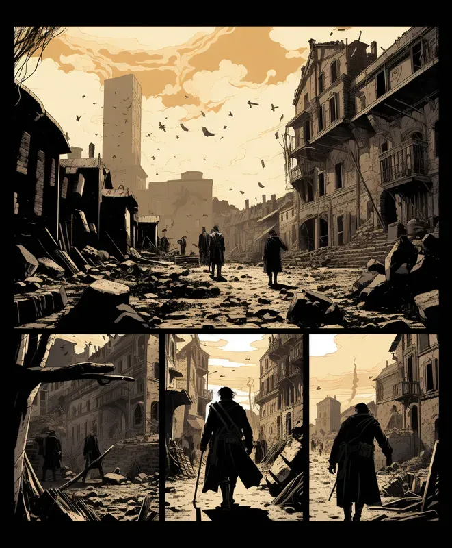 Dieselpunk Comic Pages And Posters Midjourney Prompt | PromptBase