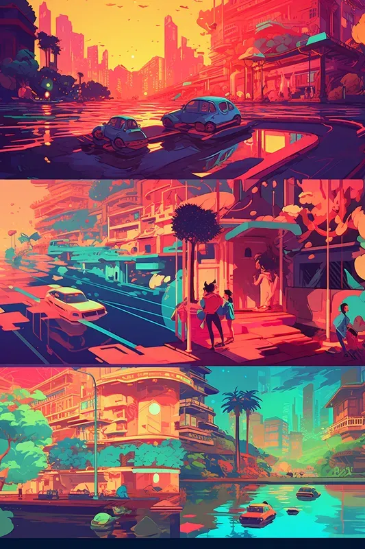 Psychedelic Scenic Comic Book Pages Midjourney Prompt | PromptBase