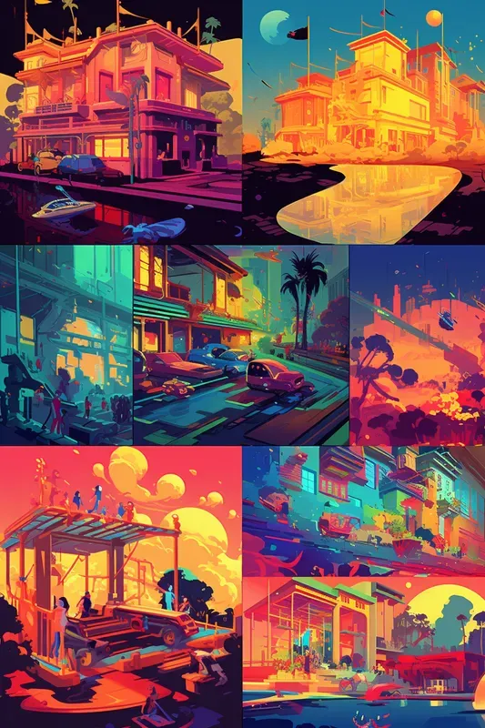 Psychedelic Scenic Comic Book Pages Midjourney Prompt | PromptBase