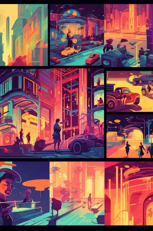 Psychedelic Scenic Comic Book Pages Midjourney Prompt | PromptBase