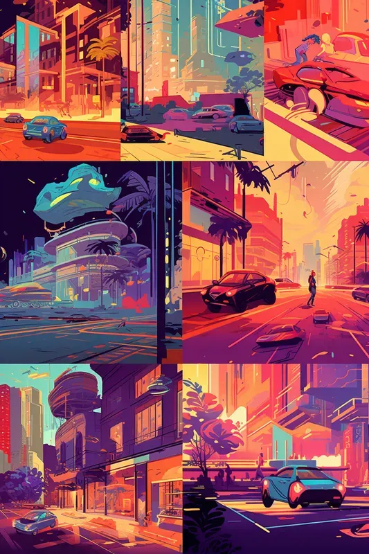 Psychedelic Scenic Comic Book Pages Midjourney Prompt | PromptBase