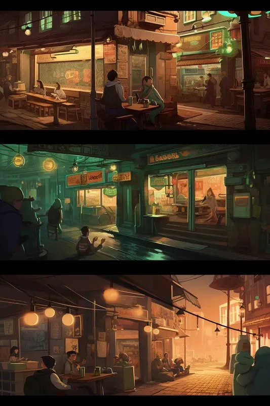 Cozy Scenic Comic Book Pages Midjourney Prompt | PromptBase