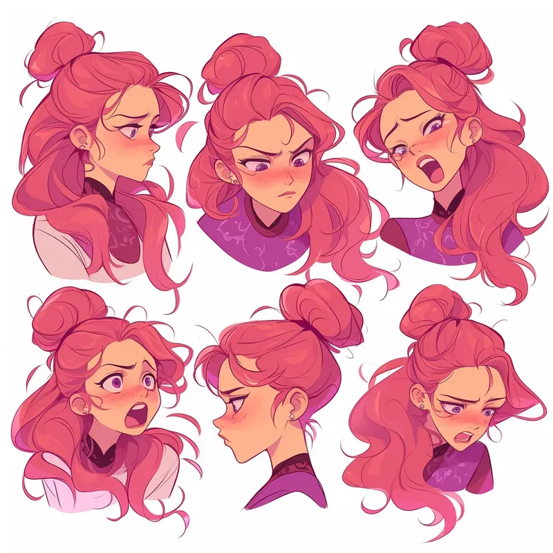 Character Facial Expression Sheets Midjourney Prompt | PromptBase