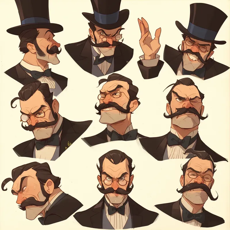 Character Facial Expression Sheets Midjourney Prompt | PromptBase