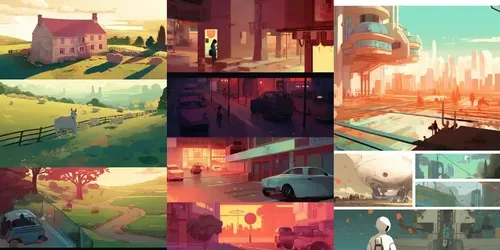 Cozy Scenic Comic Book Pages Midjourney Prompt | PromptBase