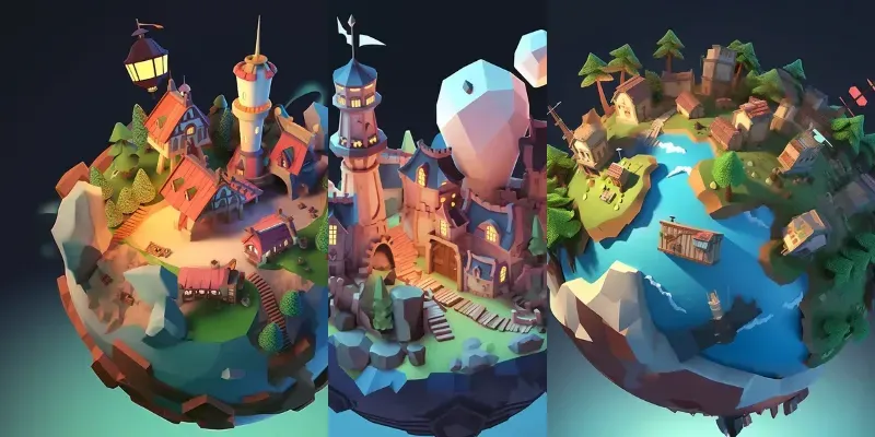 Low Poly Planets Midjourney Prompt | PromptBase