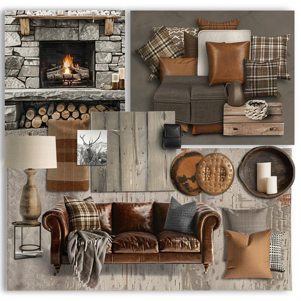 Interior Design Mood Boards Midjourney Prompt | PromptBase