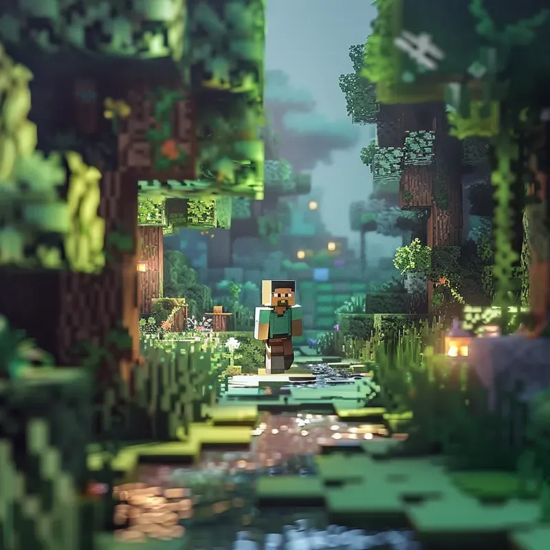 Cinematic Minecraft Shots Midjourney Prompt | PromptBase