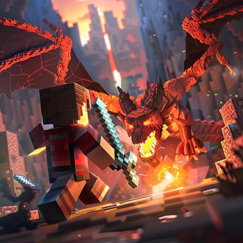 Cinematic Minecraft Shots Midjourney Prompt | PromptBase