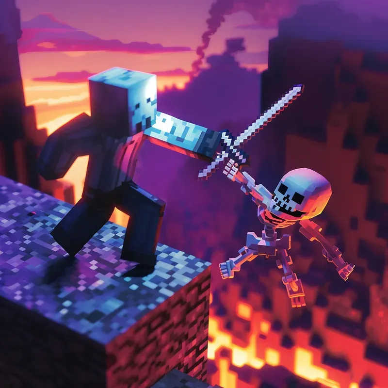 Cinematic Minecraft Shots Midjourney Prompt | PromptBase